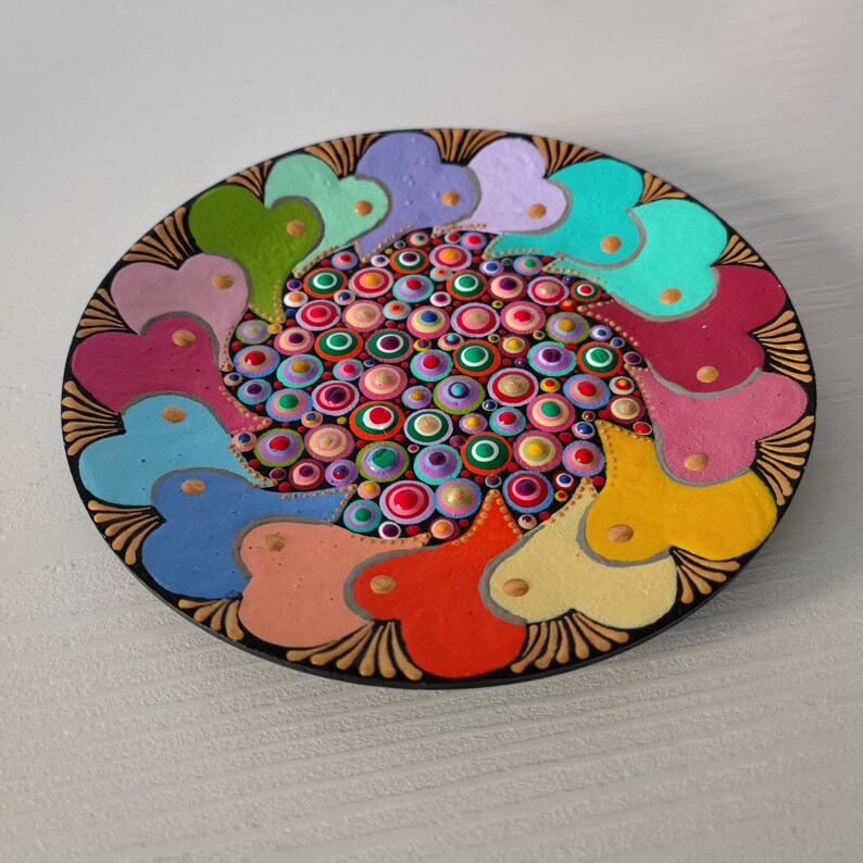 Colorful Handpainted Wooden Bowl House Table Decoration Bowl - Etsy