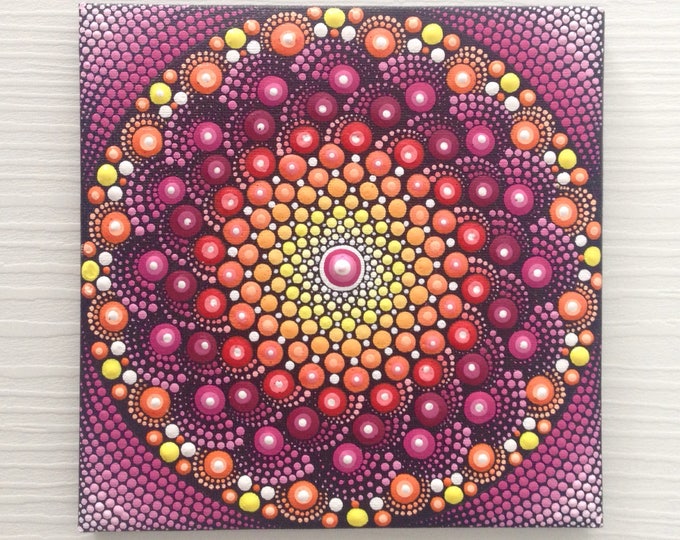 Original Mandala Painting on Canvas Painting Office and Home - Etsy India