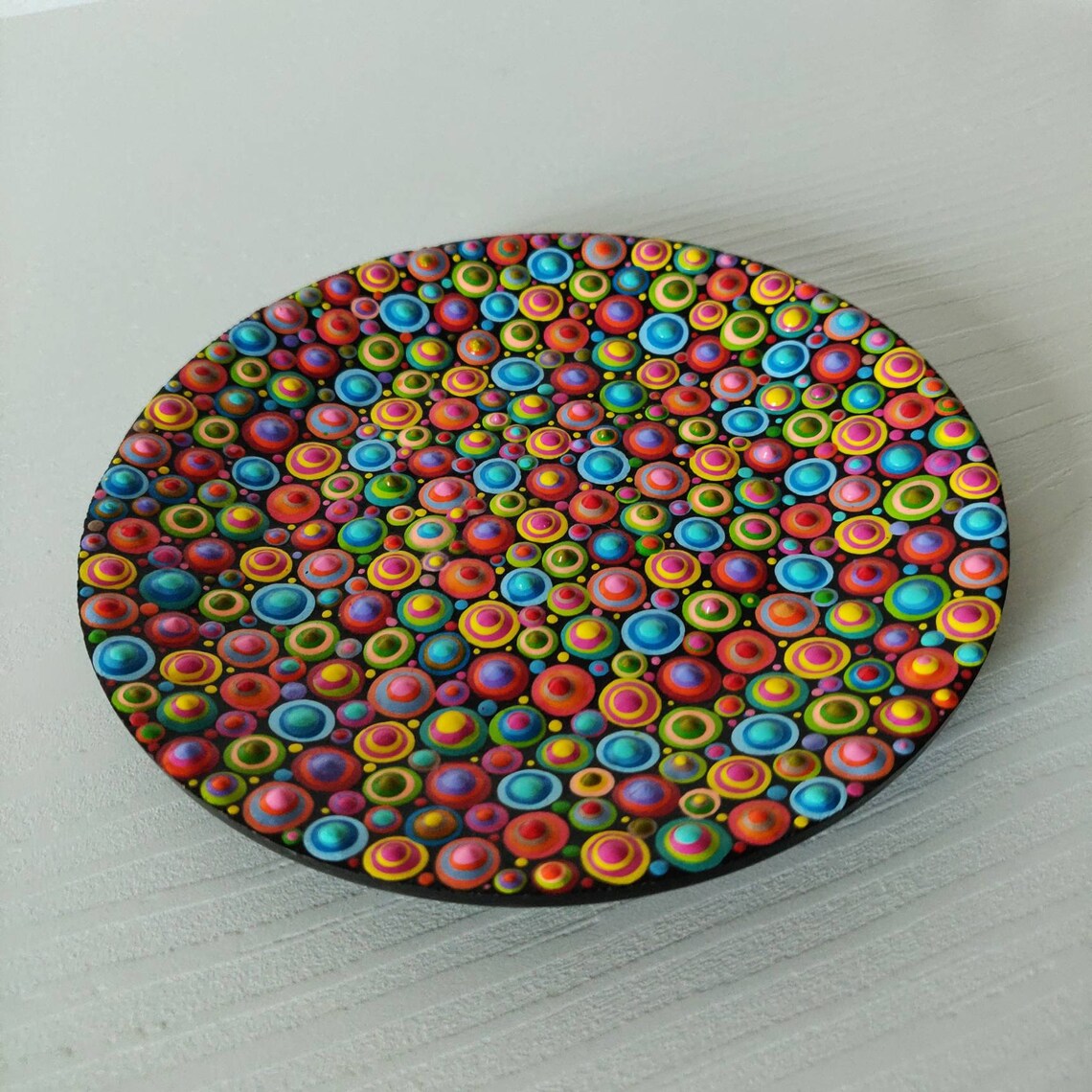 Colorful Handpainted Wooden Bowl House Table Decoration Bowl - Etsy