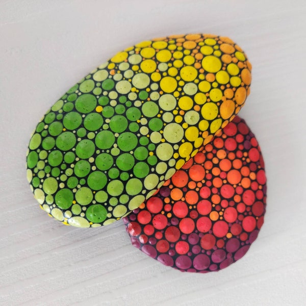 Dot Painted Rocks - Etsy
