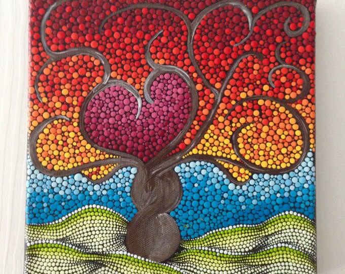 Original Tree of Life Painting on Canvas Painting Office and - Etsy