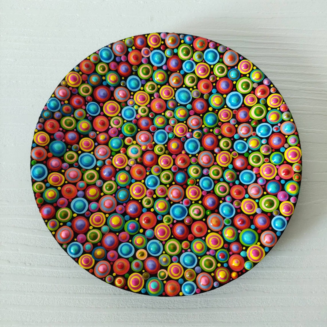 Colorful Handpainted Wooden Bowl House Table Decoration Bowl - Etsy