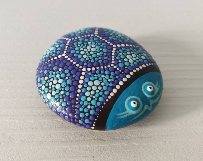 Dot Art Turtle Painted Stone Fairy Garden Gift Decoration Painted Rock ...