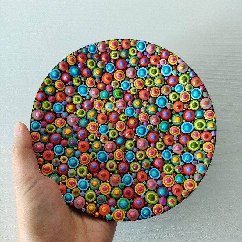 Colorful Handpainted Wooden Bowl House Table Decoration Bowl - Etsy