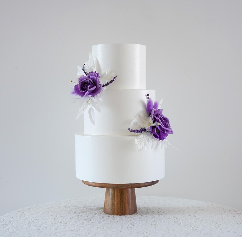 Purple&white Cake Decoration,wedding Cake Arrangement ,artificial ...