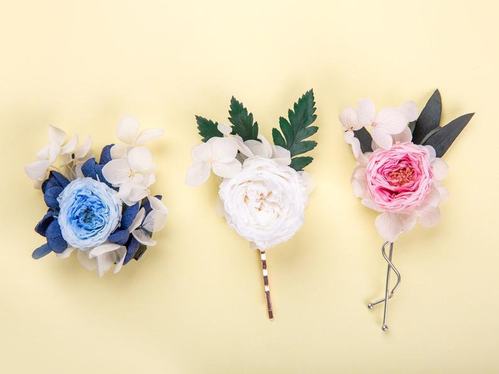 Preserved Natural Real Flower Rose Hair Clip Pink Austin Rose - Etsy