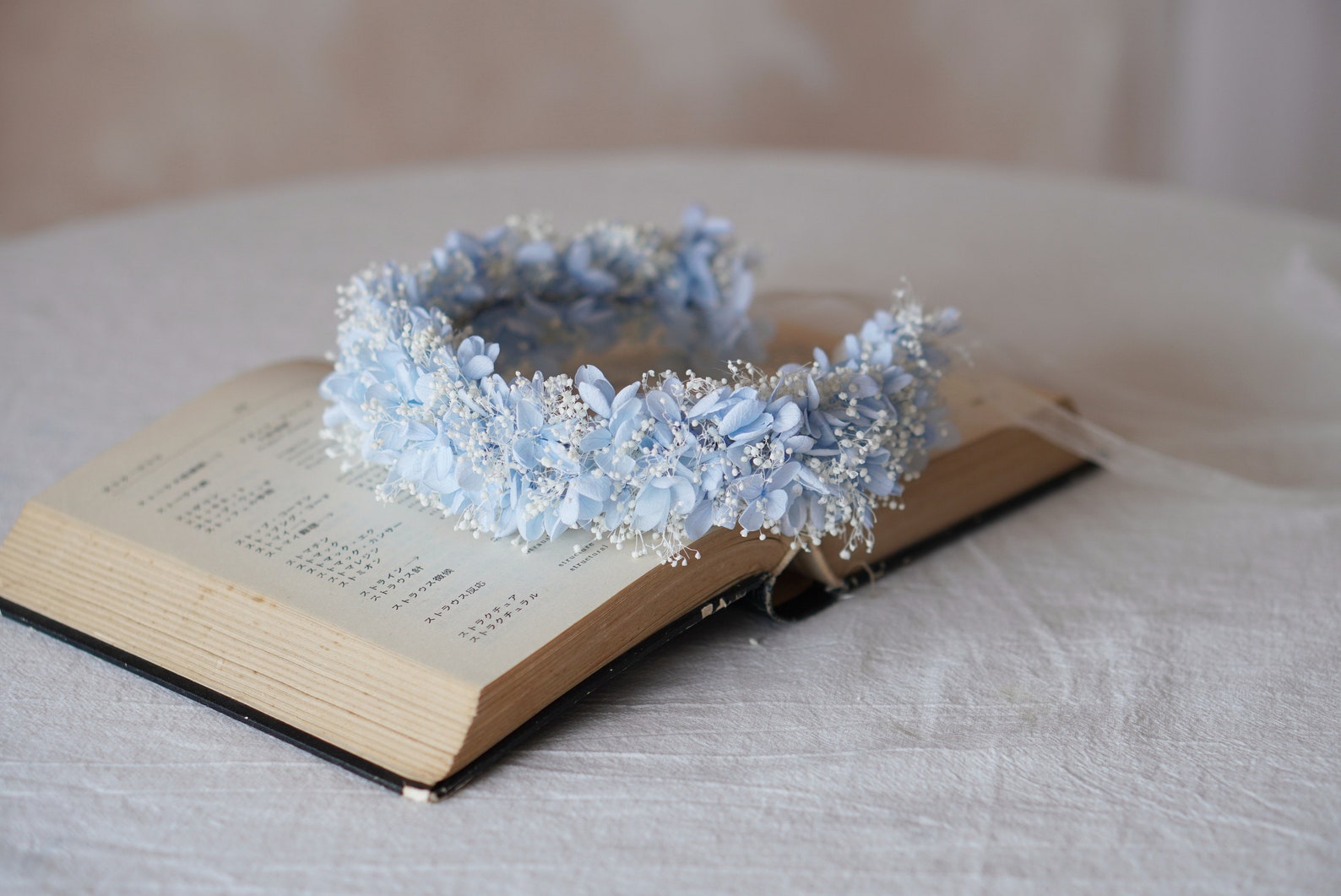 Preserved Natural Real Flower Crown Light Blue Hydrangea - Etsy