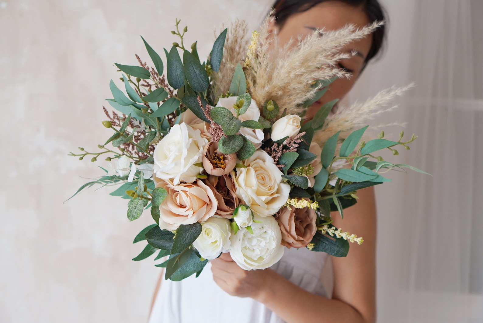 Classic Wedding Bouquet Rustic Boho Flower Bouquet Bridal - Etsy