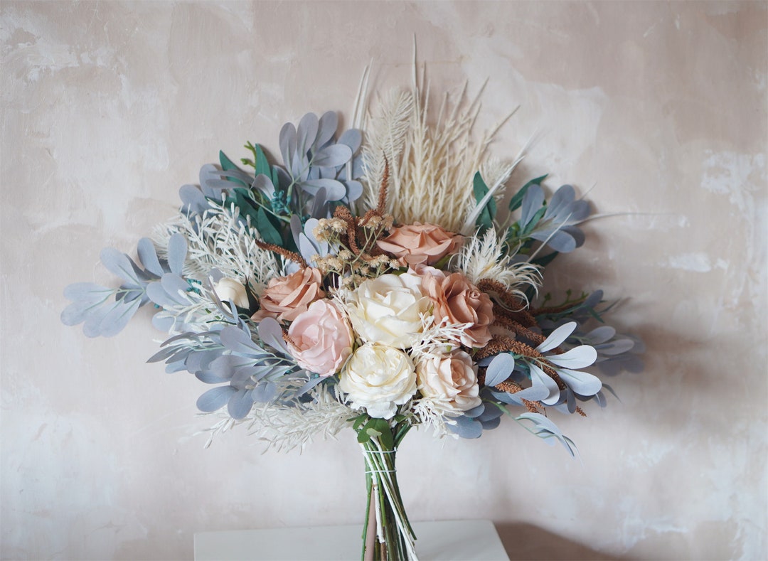 Silk Rose Bridal Bouquet, Artificial Silk Flowers ,wedding Bouquet ...