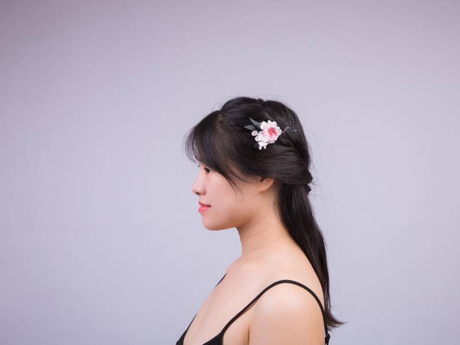 Preserved Natural Real Flower Rose Hair Clip Pink Austin Rose - Etsy