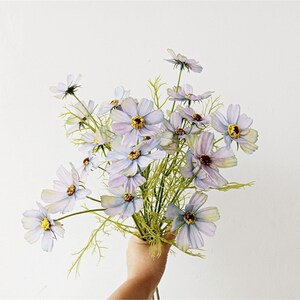 24"(overall Length)silk Cosmos Stem Artificial Faux Flower Home Decor ...