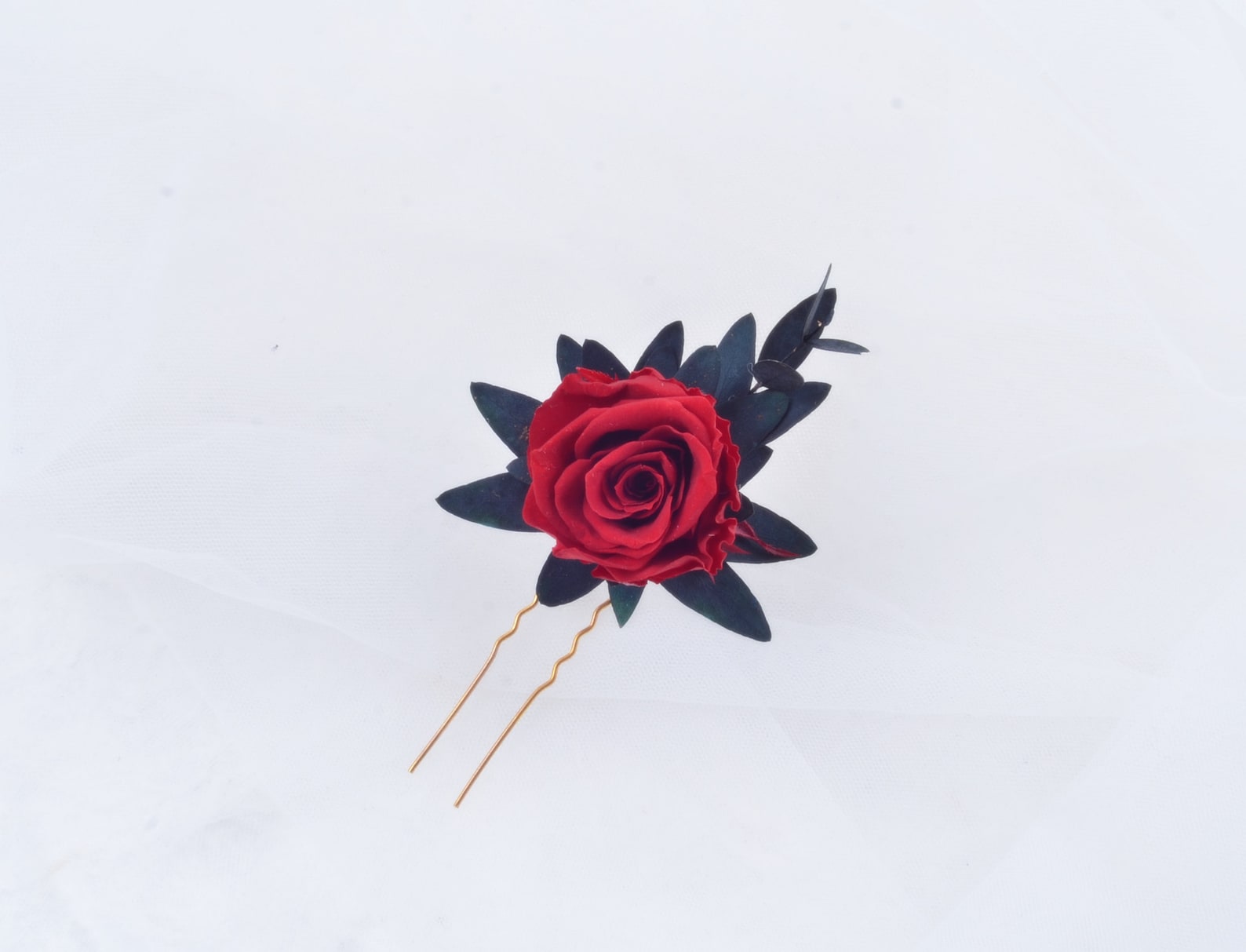 Preserved Natural Real Flower Rose Hair Clip Red White Austin | Etsy