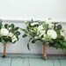 White Green Silk Rose Greenery Bridal Bouquetwedding Bouquet - Etsy