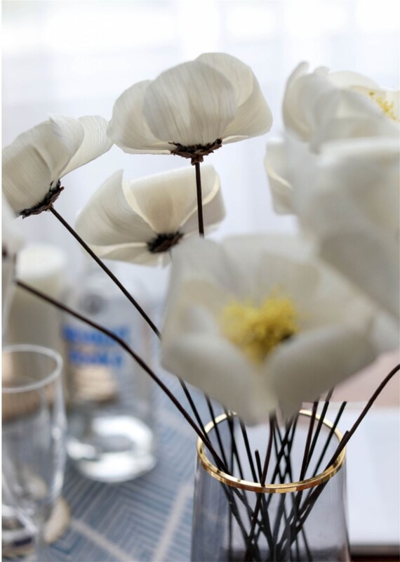 White magnolia dry flower decoration pieces of northern Europe new ...