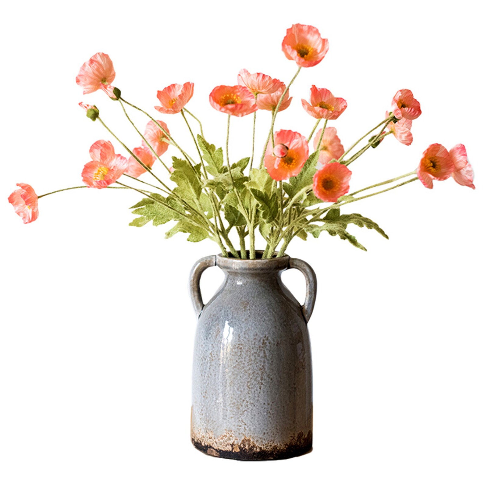 4 Heads Poppy Real High Quality Faux Silk Artificial Flowers - Etsy