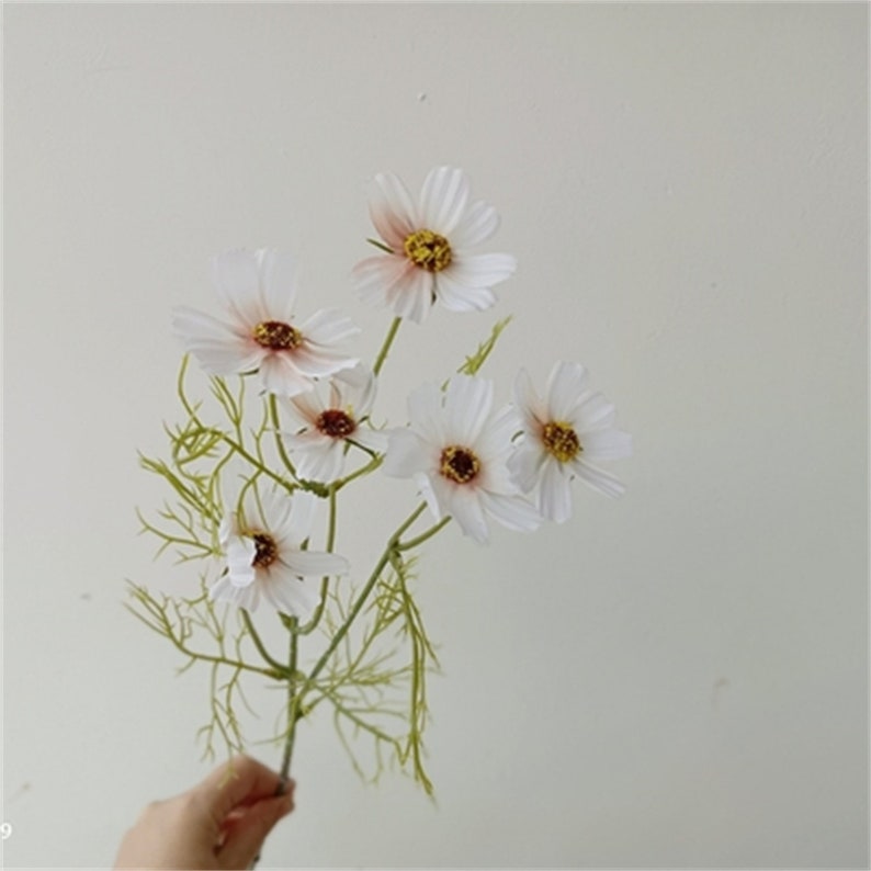 24"(overall Length)silk Cosmos Stem Artificial Faux Flower Home Decor ...