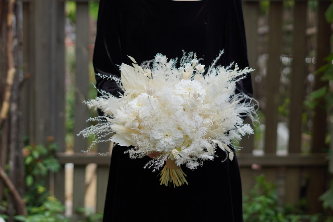 Pure White Rustic Wedding Bouquet,artificial Flowers Wedding Decor ...