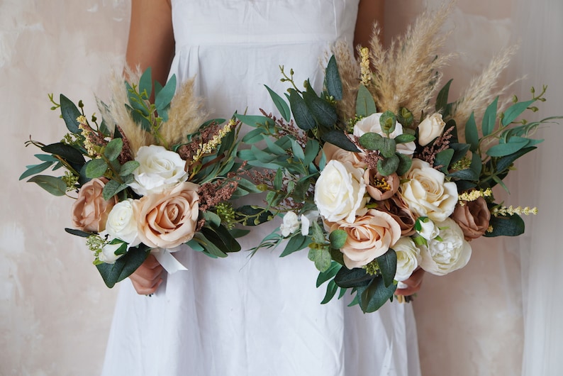 Classic Wedding Bouquet Rustic Boho Flower Bouquet Bridal - Etsy
