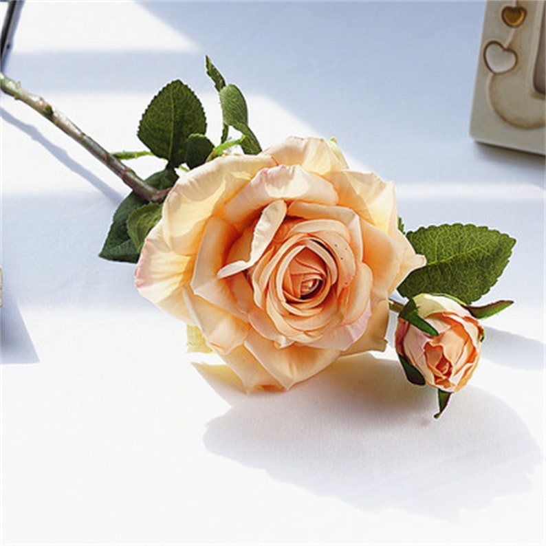 2 Eiffel Curled Roses High Quality Artificial Silk Rose DIY - Etsy