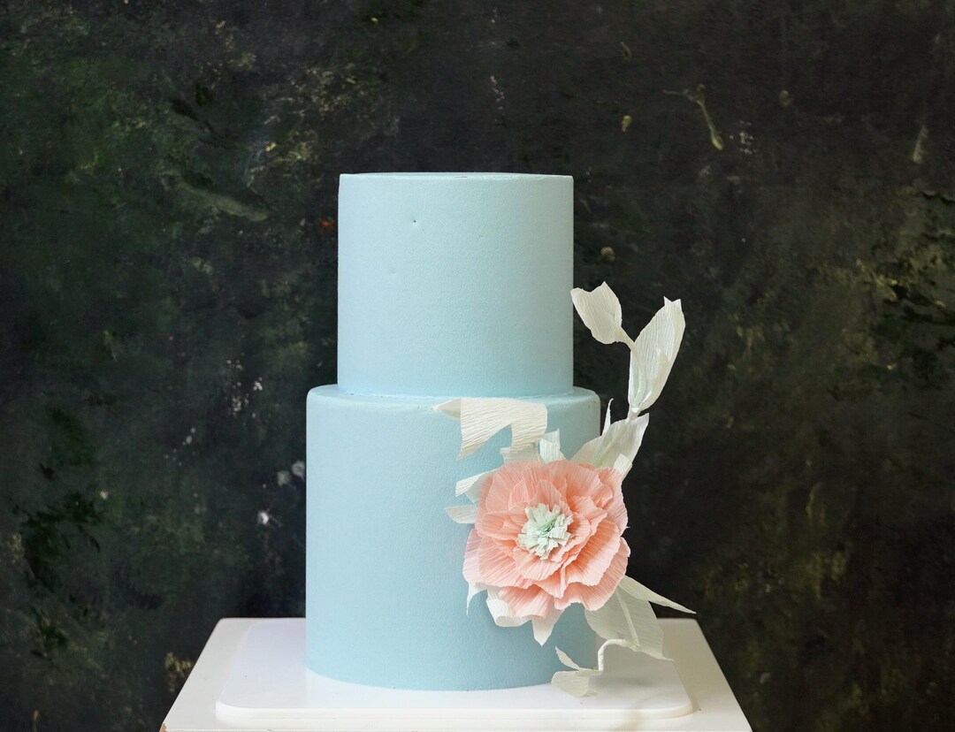 Plie Crepe Paper Cake Flowers - Minimalist Decor- Gift Ideas for Friend ...