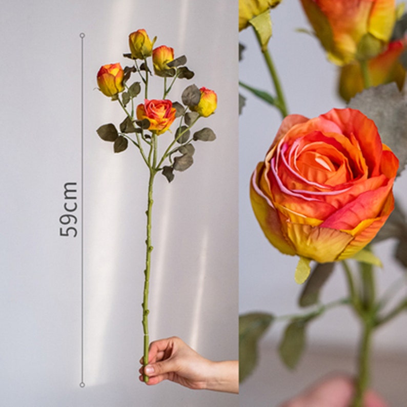 Dried Rose Artificial Faux Centerpiece Silk Flower Webbing - Etsy