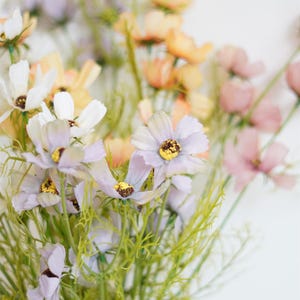 24"(overall Length)silk Cosmos Stem Artificial Faux Flower Home Decor ...