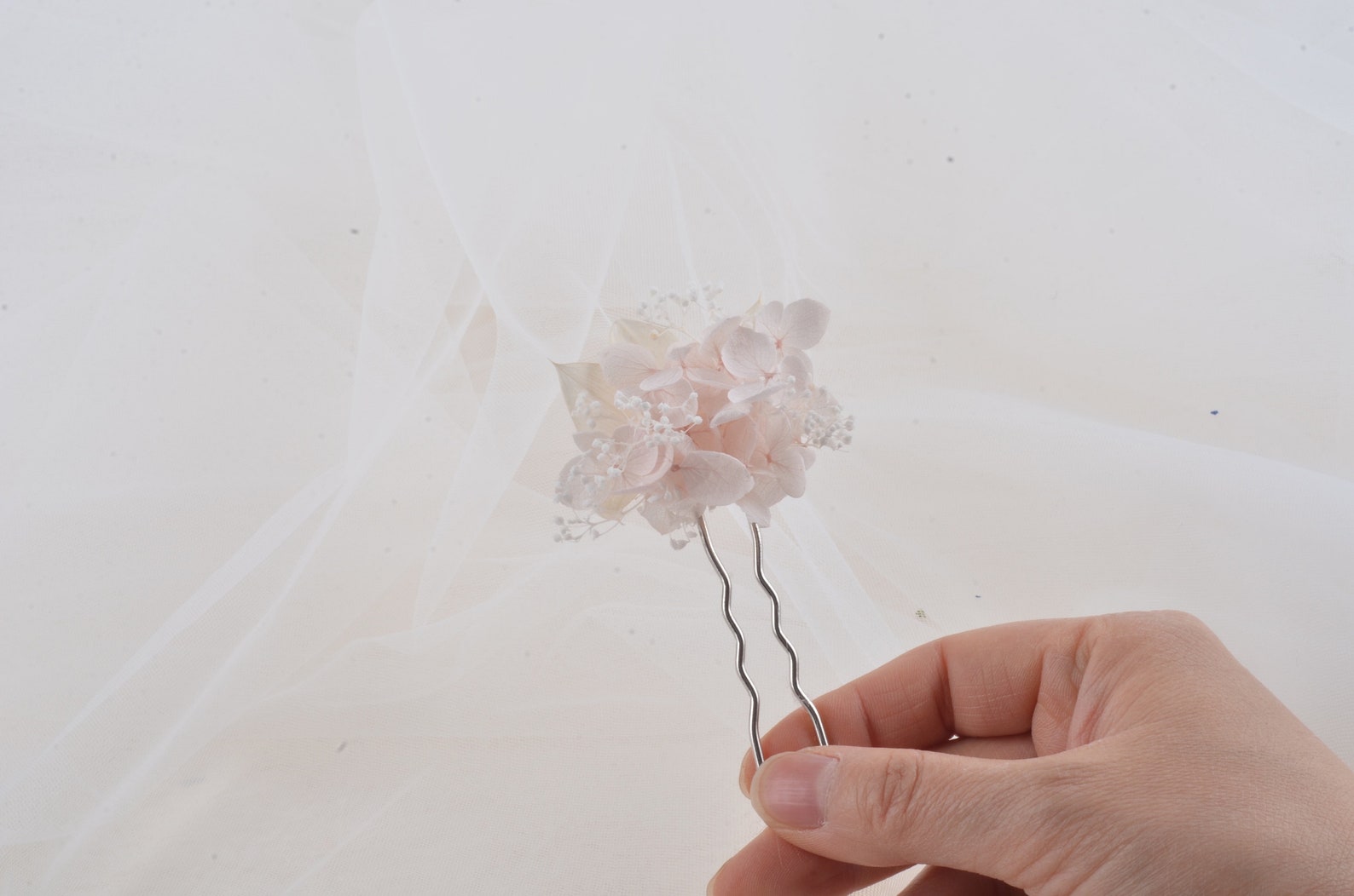 Preserved Natural Real Flower Hair Clip Pink Hydrangea Clip - Etsy