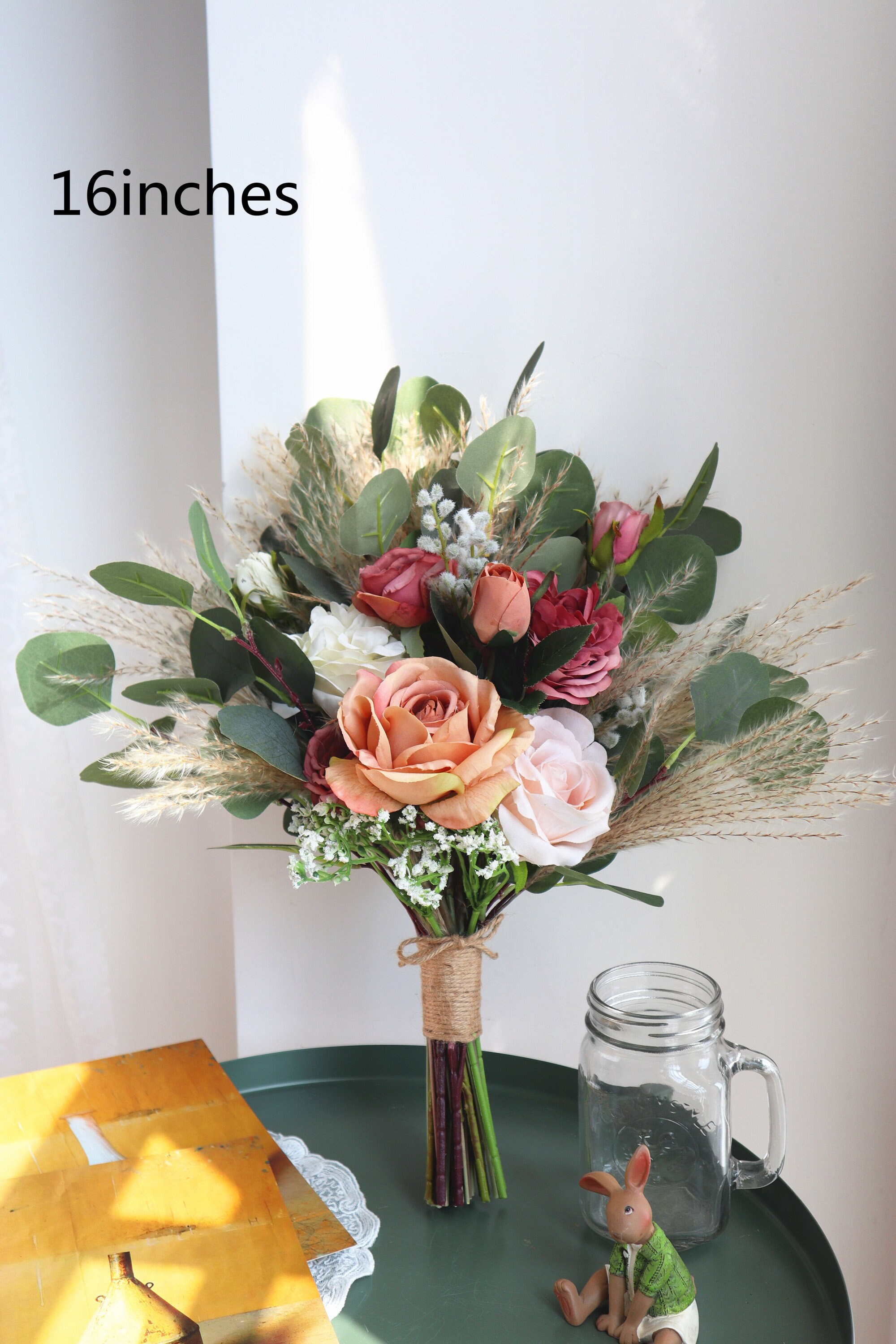 Rustic boho Wedding BouquetArtificial Flowers Home Wedding | Etsy