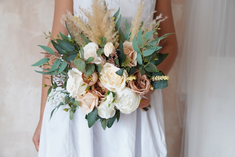 Classic Wedding Bouquet Rustic Boho Flower Bouquet Bridal - Etsy