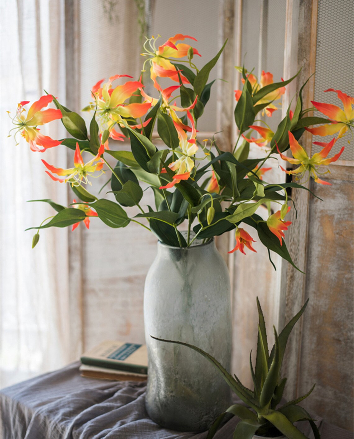 Artificial Fire lily Flower for Wedding Party Decor Bouquet | Etsy