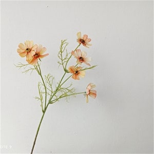 24"(overall Length)silk Cosmos Stem Artificial Faux Flower Home Decor ...
