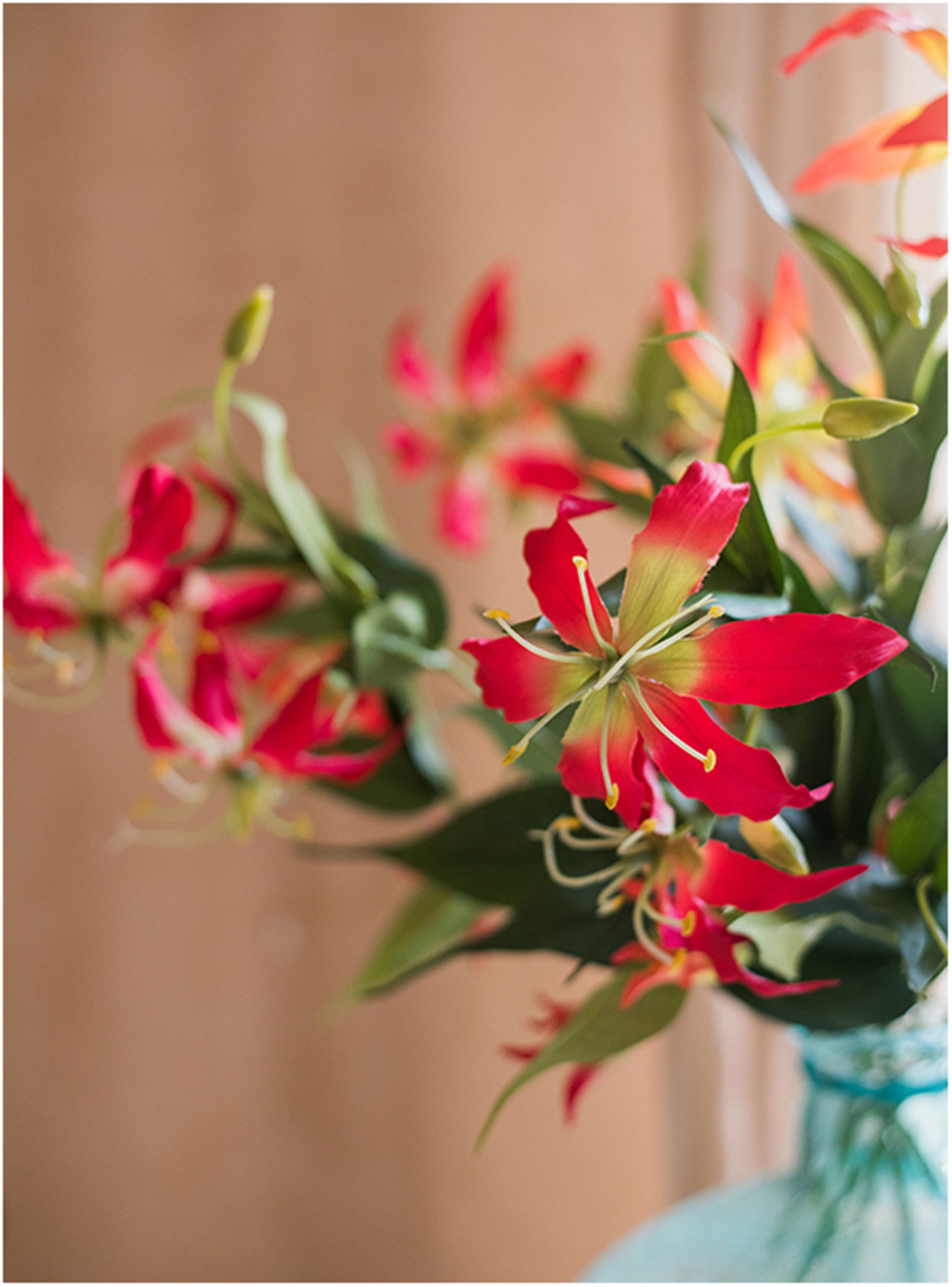 Artificial Fire lily Flower for Wedding Party Decor Bouquet | Etsy