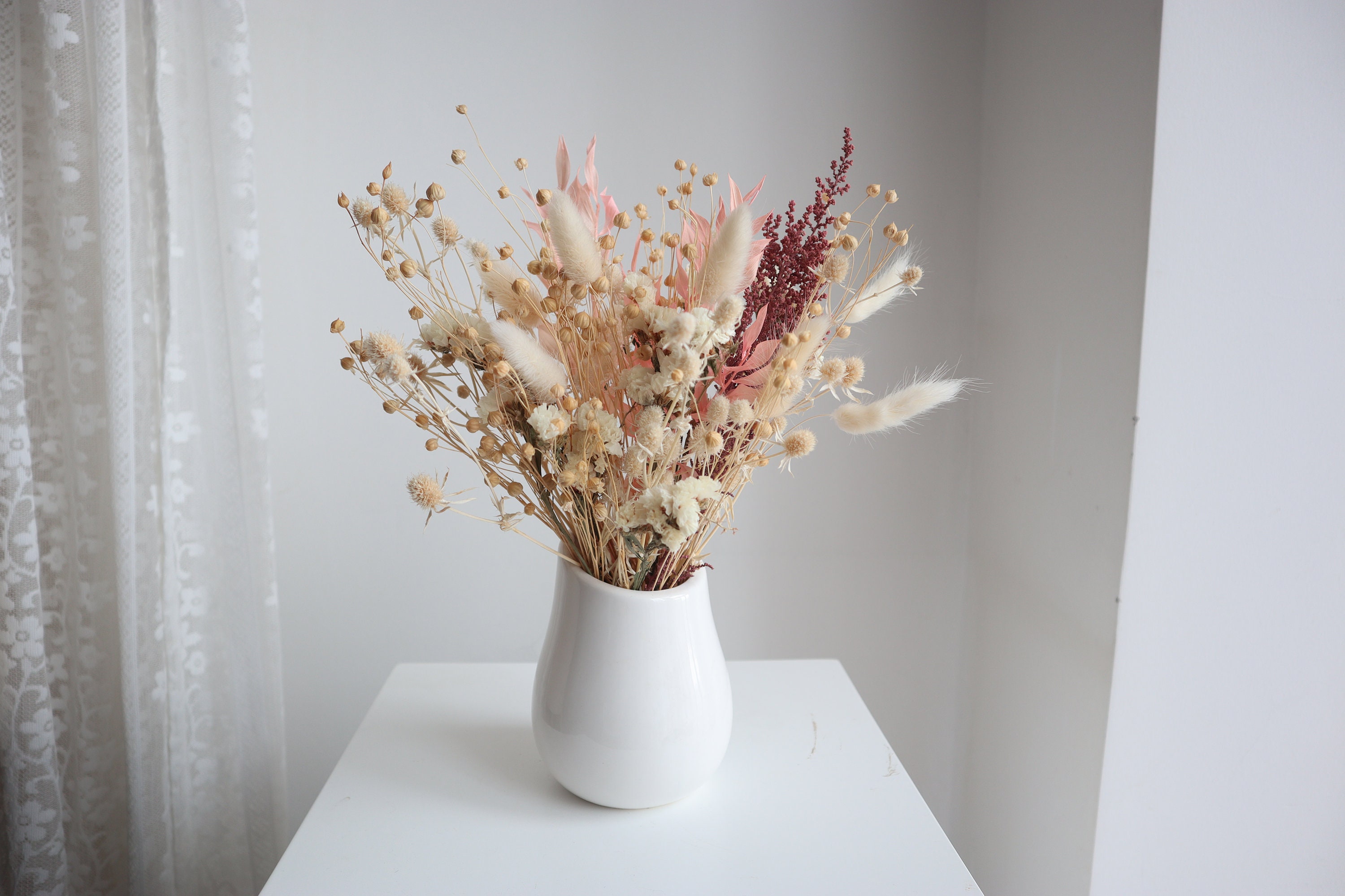 Dried Flower Bouquet,natural Dried Bouquet,dried Flowers Arrangement ...