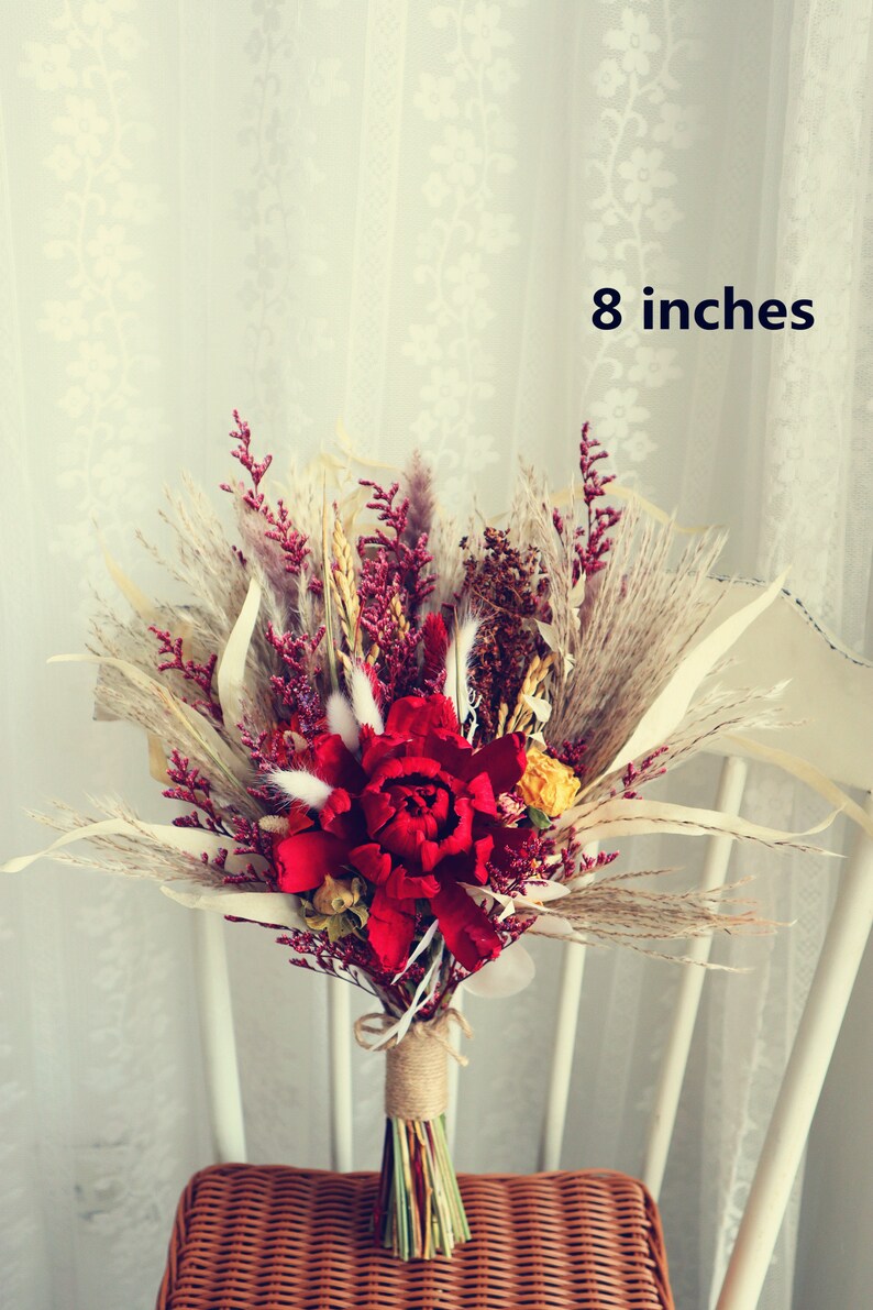 Rustic Boho Wedding Bouquetdried Natural Flowers Home Wedding - Etsy