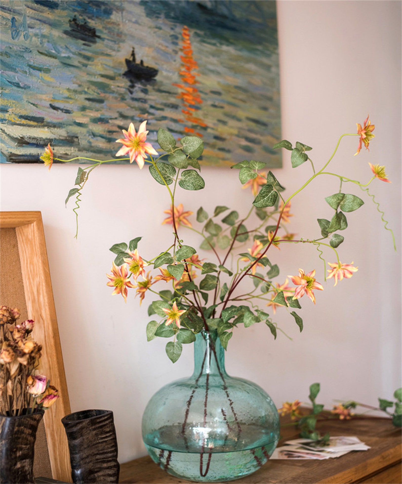 5 Branches 7 Flowers Clematis Stasi Artificial Flower - Etsy