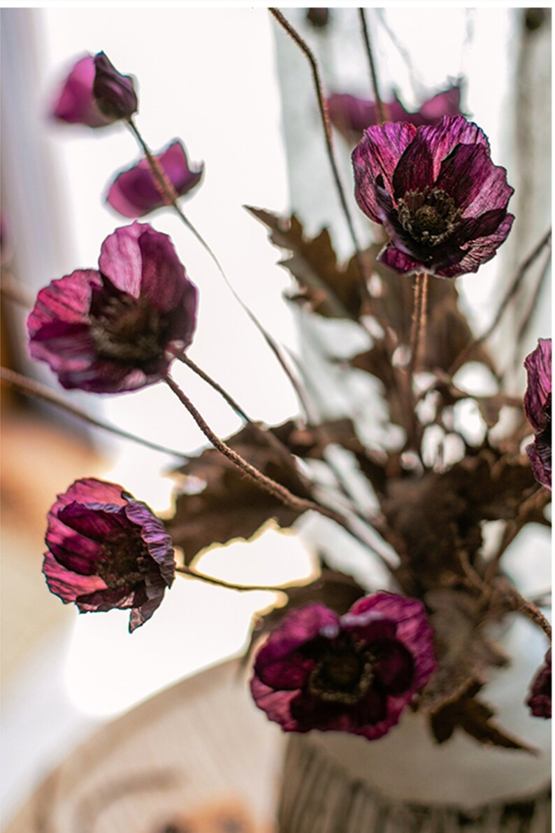 Real Touch Poppy Artificial Flowers Home Decor Centerpiece - Etsy