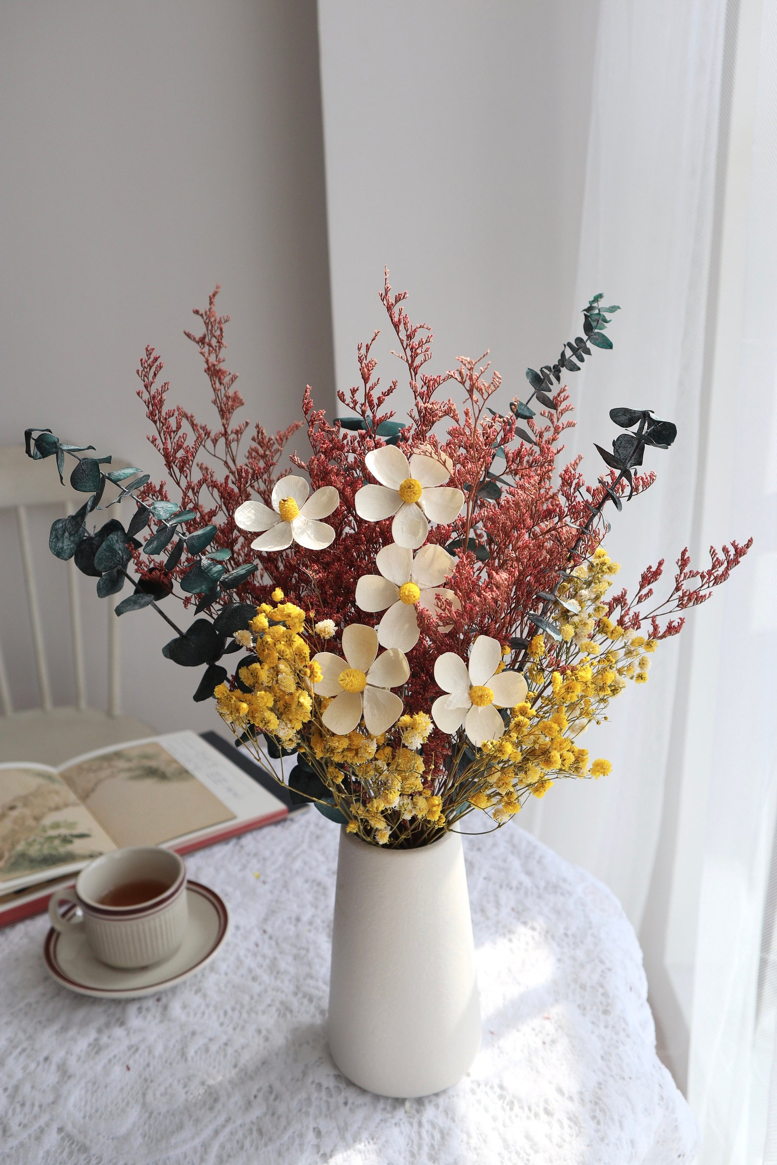 Preserved Flowers Dried Flower Bouquet,natural Home Decor, Dried ...