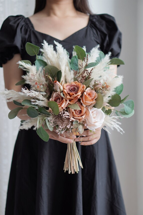 Rustic Boho Wedding Bouquetartificial Flowers Home Wedding | Etsy