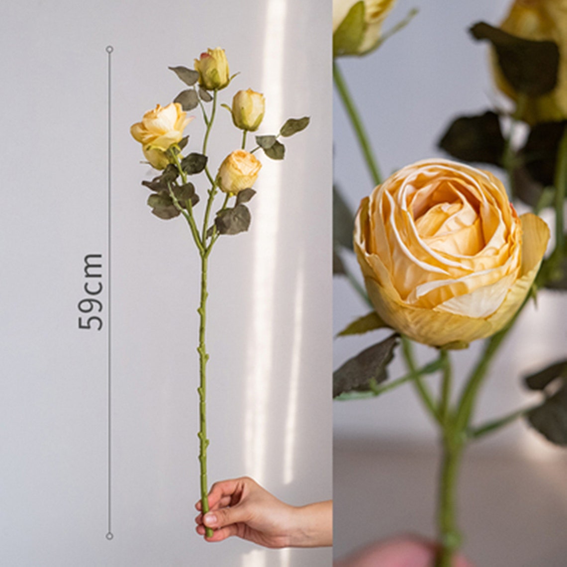 Dried Rose Artificial Faux Centerpiece Silk Flower Webbing - Etsy