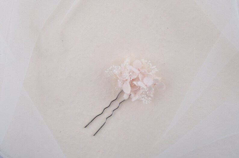 Preserved Natural Real Flower Hair Clip, Pink Hydrangea Clip ,boho ...