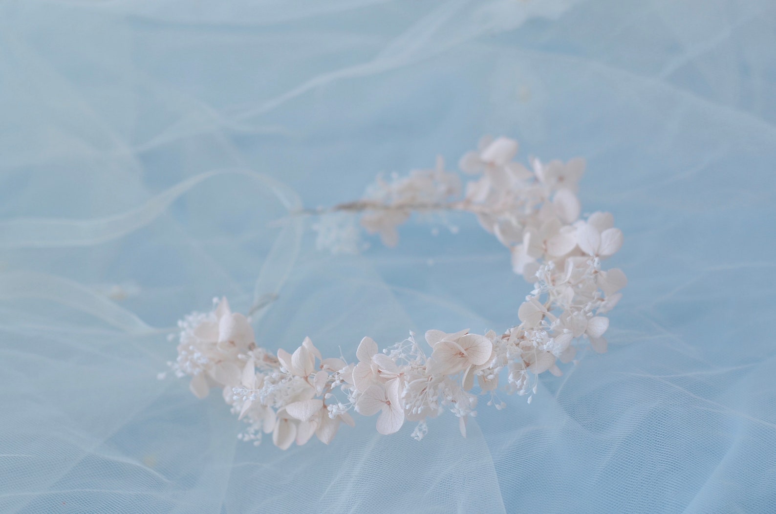 Preserved Natural Real Flower Crown Light Pink Hydrangeahalf | Etsy