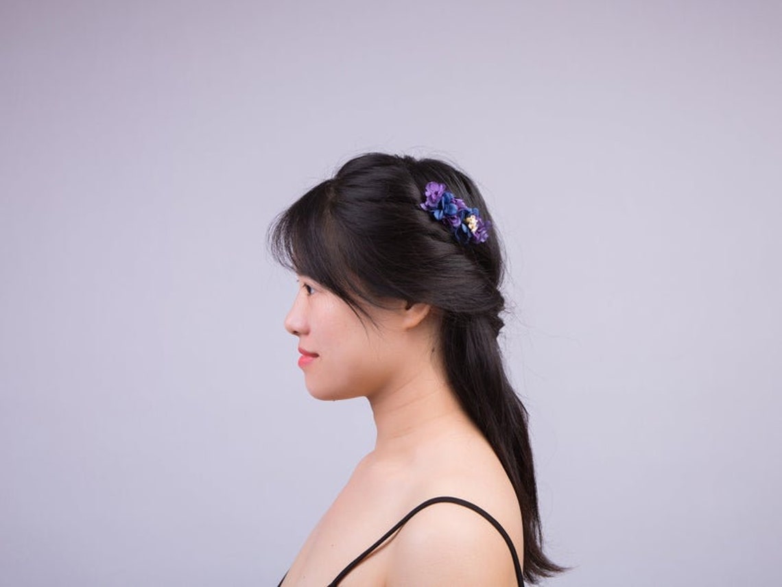 Preserved Natural Real Flower Daisy Hydrangea Hair Comb | Etsy