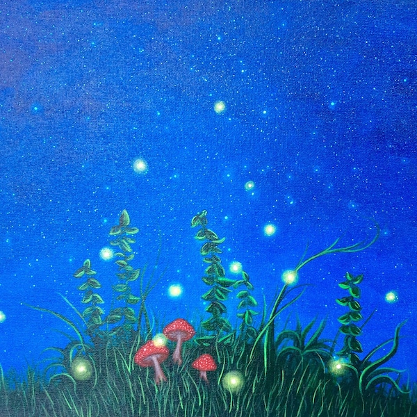 Firefly Painting - Etsy