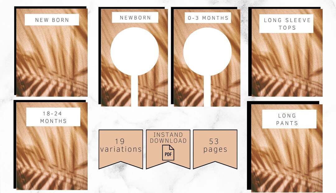 Baby Clothes Size Divers + Labels | Made for IKEA SKUBB | Instant ...