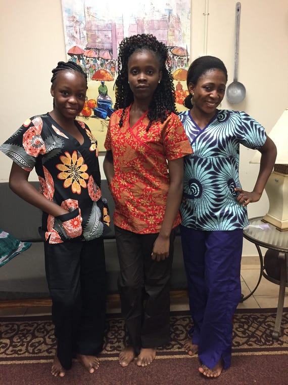 Scrub Tops: African Ankara With Pockets | Etsy