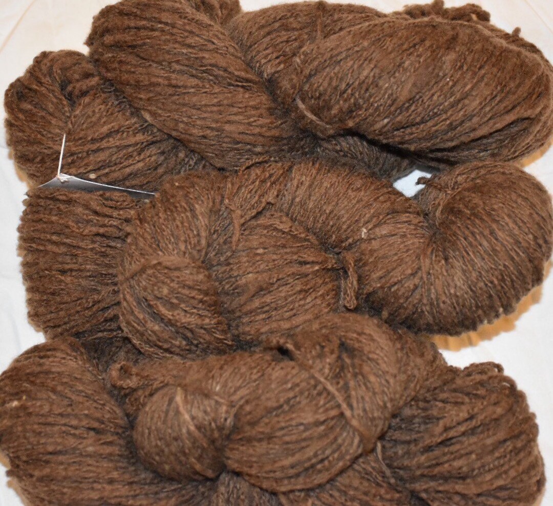 Hand Spun Brown Shetland Wool Yarn - Etsy