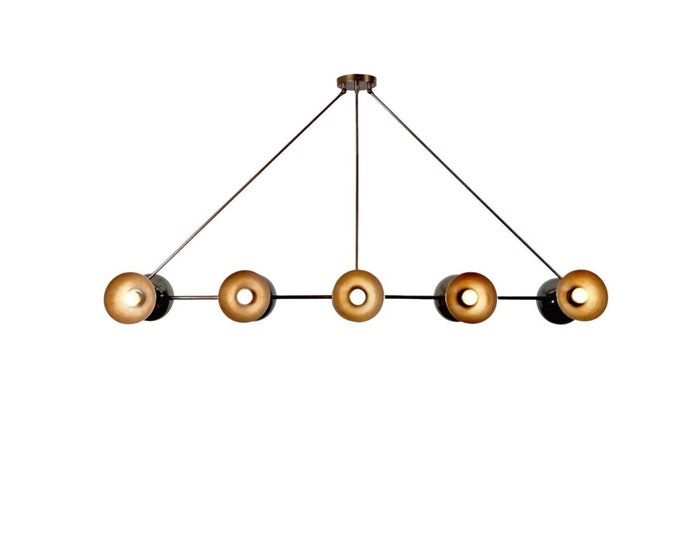10 Light Modern Industrial Handcrafted Brass Pendant Light , Large ...