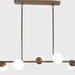 Linear Brass Chandelier, Modern Trapeze Pendant Light, Kitchen Island ...