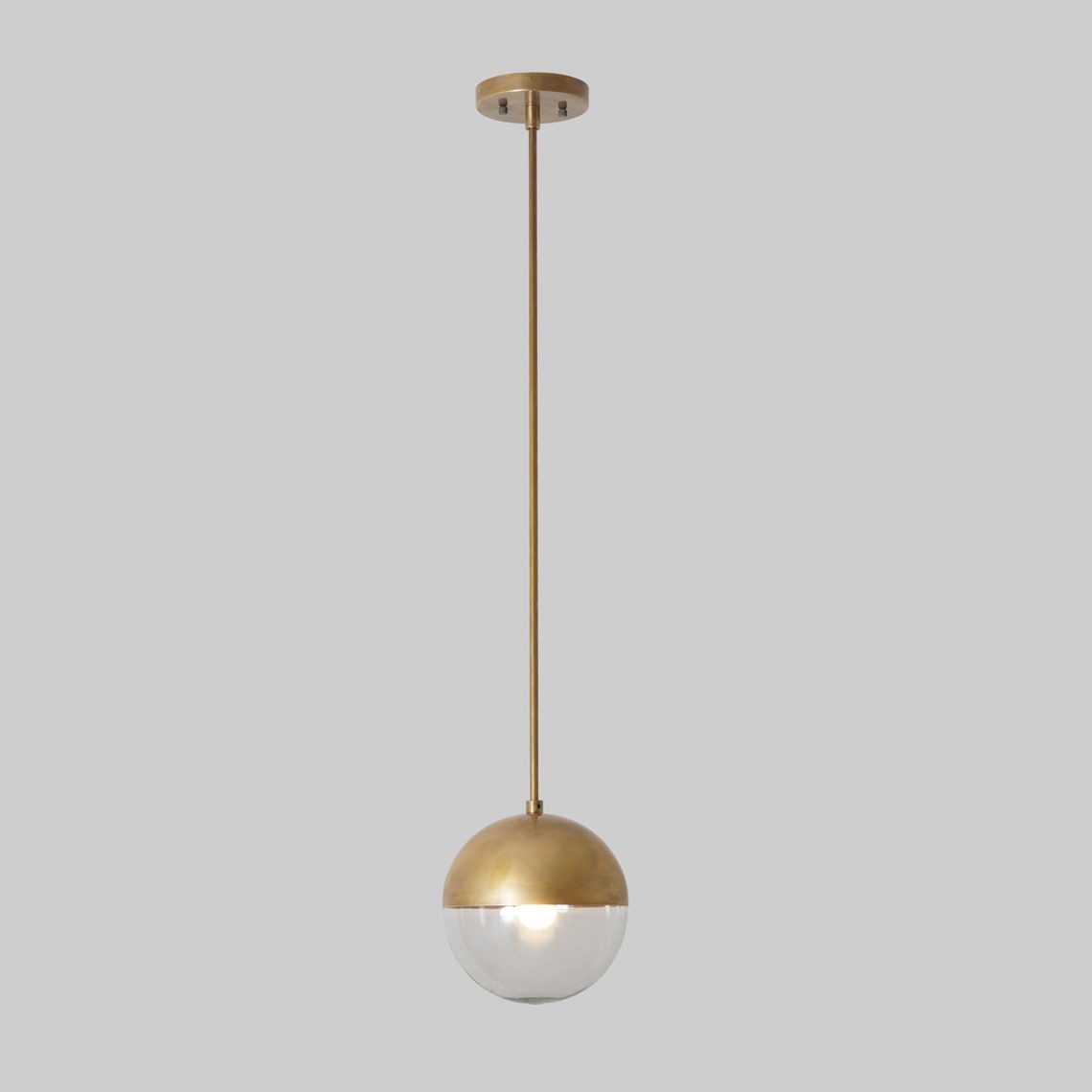 Modern Ceiling Pendant Light , Modern Bolle Glass Ceiling Lamp , Brass ...