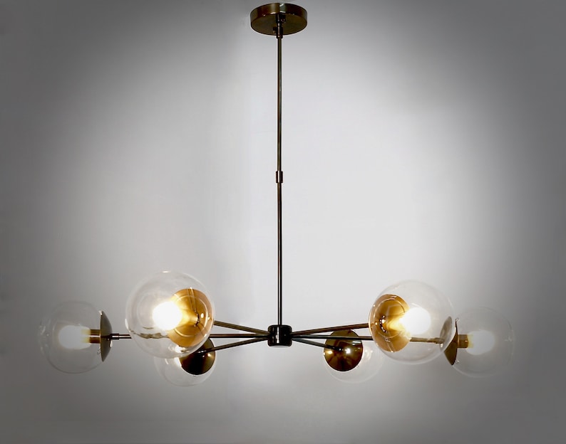 Gorgeous Mid Century Sputnik Chandelier Light Fixture Helio 3 , Modern ...